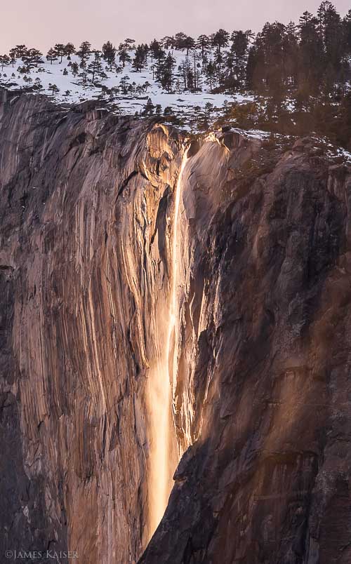 Yosemite Firefall - From Glacier Point to Horsetail Fall